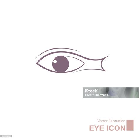 向量繪製的眼圖示向量圖形及更多中國圖片 中國 人的眼睛 人體部分 Istock