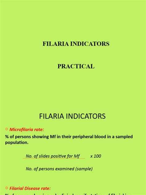 Filarial Indicators Pdf Health Sciences Causes Of Death