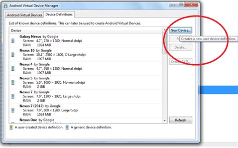 Android How To Create 105 Or 80 Tablet In Eclipse Stack Overflow