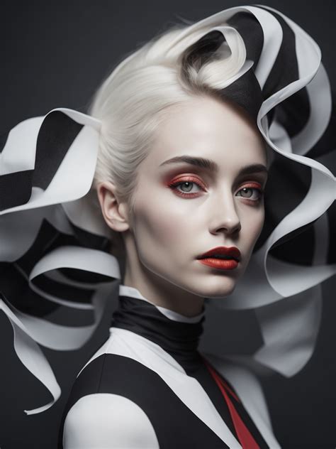 Premium Free Ai Images Pale Skinned Girl Model Wearing Black And