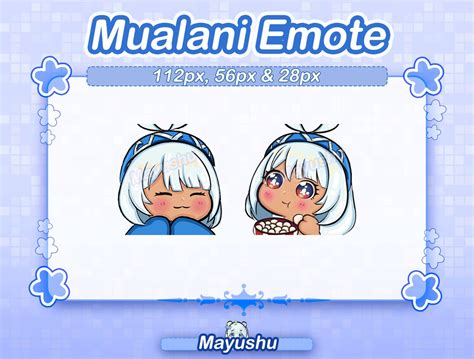 Mualani Comfy Nom Genshin Impact Emote Pack For Discord And Twitch