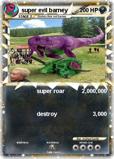 Pokémon Super Evil Barney Super Roar 2 000 000 My Pokemon Card