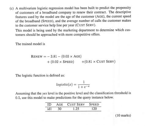 Solved C A Multivariate Logistic Regression Model Has Been Chegg