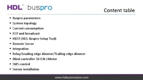Buspro System Introduction Program Preparation Important Notes Last