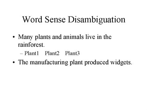 Word Sense Disambiguation