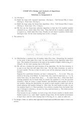 Hw2sol COMP 3711 Design And Analysis Of Algorithms 2014 Fall