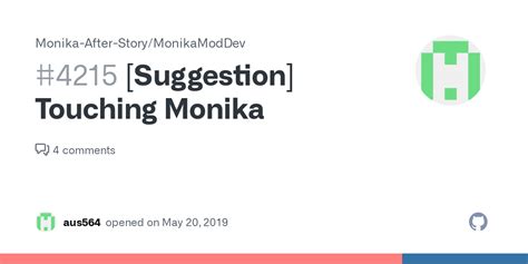 Suggestion Touching Monika · Issue 4215 · Monika After Story