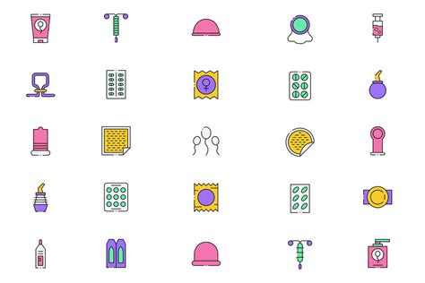 Contraceptive Methods Icons Free Download Creativetacos
