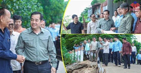 អភិបាលខេត្តកំពង់ចាម ចុះពិនិត្យស្ថានភាពច្រាំងទន្លេ ដែលបានបាក់ស្រុត ក្នុងភូមិសាស្ត្រស្រុកកោះសូទិន