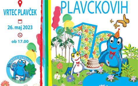Vabilo na slavnostno prireditev ob 10 letnici prenove vrtca Plavček