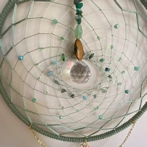 Green Sun Catcher With Two Crystal Balls Etsy