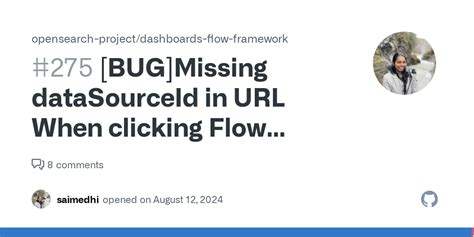 Bug Missing Datasourceid In Url When Clicking Flow Framework From Side
