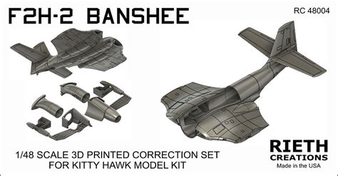 assembly instructions for the 1 48 f2h 2 banshee 3d printed correction set