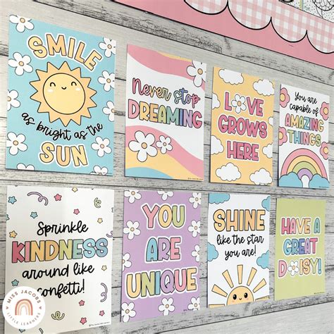 Daisy Gingham Pastels Classroom Decor Bundle Miss Jacobs Little Learners