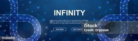 머리 승진 배너를 위한 무한대 다각형 상징 수평 로우 폴리 포스터 일러스트레이션 영원히 무제한 디자인 템플릿 일러스트 레이션 개념 3차원 형태에 대한 스톡 벡터 아트 및