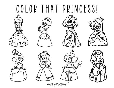 Printable Coloring Pages Of Princesses