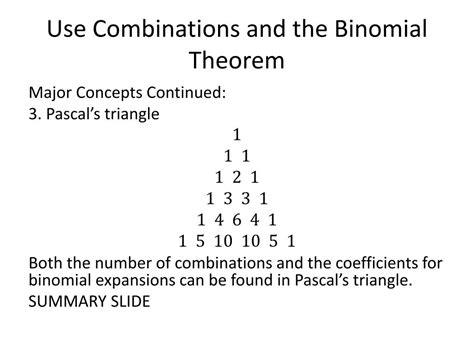ppt use combinations and the binomial theorem continued powerpoint