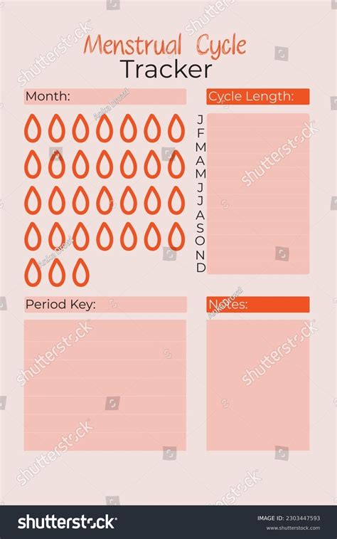 Menstrual Cycle Calendar Printable
