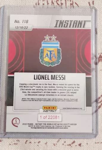 Carta Lionel Messi Instant Panini Mundial Qatar En Santiago Rm Metropolitana