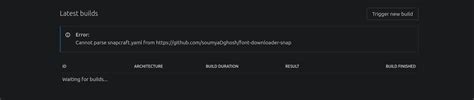 Unable To Build Snap Store Snapcraft Io