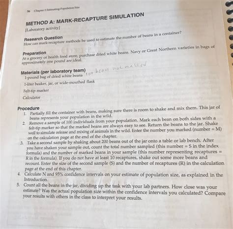 56 Chapter 3 Estimating Population Size Method A