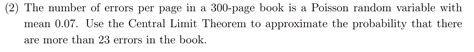 Solved The Number Of Errors Per Page In A Page Book Chegg