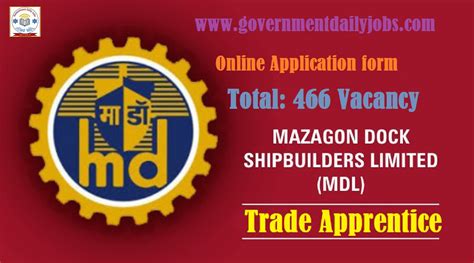 Mazagon Dock Apprentice Recruitment 2023 Apply For 466 Vacancies
