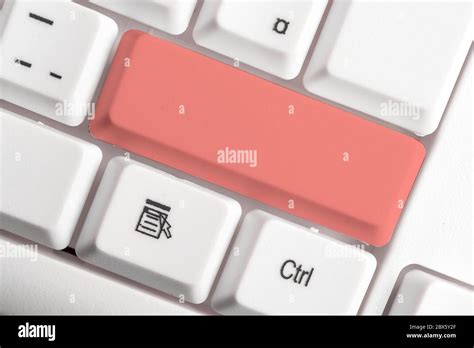 Pc Keyboard Key With Empty Note Paper Above Copy Space Stock Photo Alamy