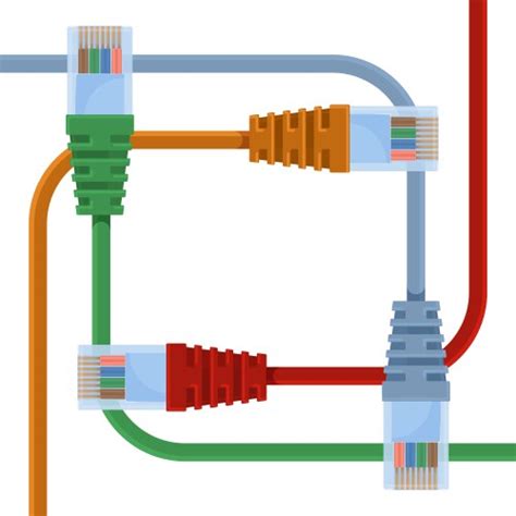 Network Cables Vector Images Over