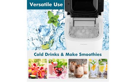 Costway Portable Countertop Ice Maker Machine Self Clean Ice Basket