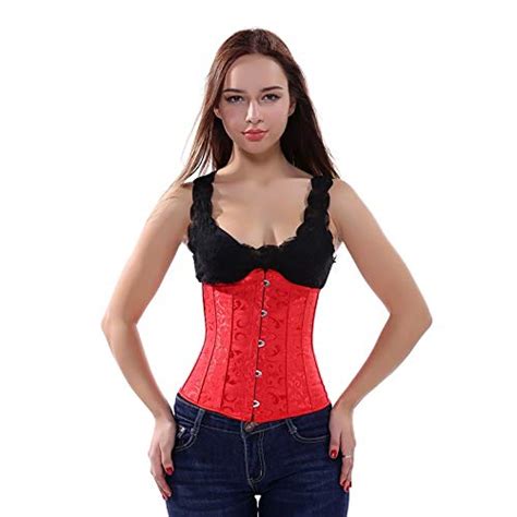 Buy Zzebra 9427 Red Caudutas Womens Corset Underbust Bustiers Floral