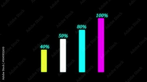 Business Condition Concept By Graph With Percentage Graph Animation