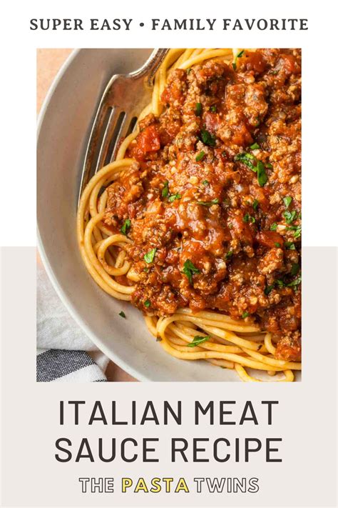 Italian Meat Sauce The Pasta Twins