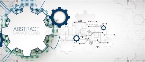 Modern Futuristic Engineering Science Technology Vector Background