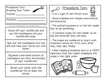 Procedural Text Anchor Chart Interactive Notebook Pages And Work Station