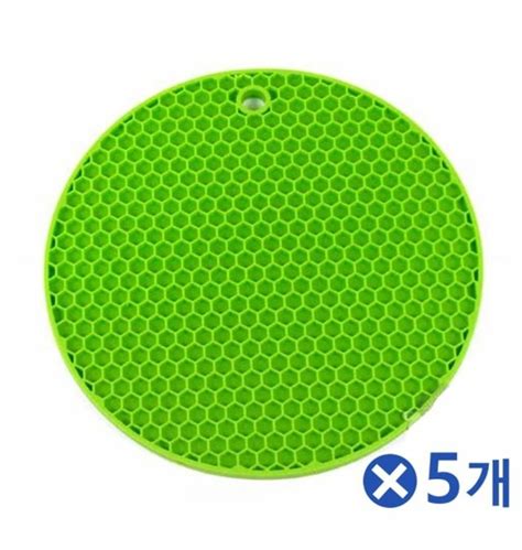 티 귀여운주방용품 원형 실리콘 냄비받침 색상랜덤x5개 뜨거운냄비받침 몬 티몬