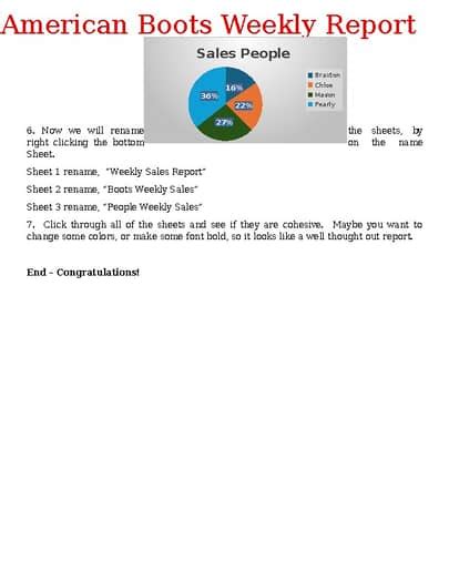 Excel Practice Sort Format Graphs Beginners Instructions For Practice