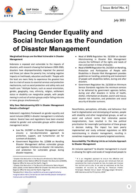 Issue Brief No 4 Siap Siaga