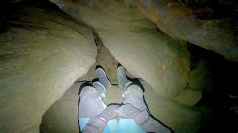 Pov Crawling Through Small Boulder Cave Youtube