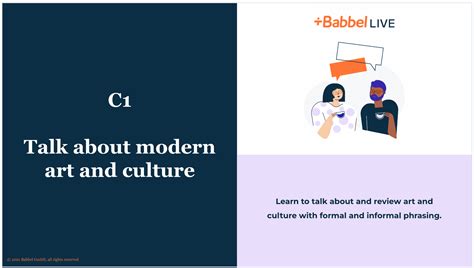 Talking About Modern Art Excel With Babbel Live