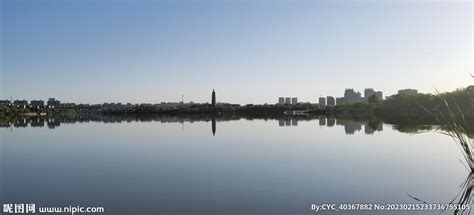北塔湖晚霞摄影图 山水风景 自然景观 摄影图库 昵图网