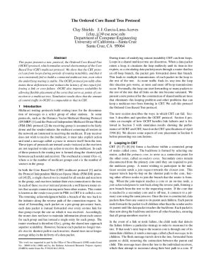 Fillable Online The Ordered Core Based Tree Protocol This Paper