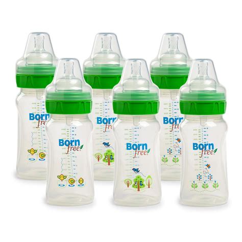 Amazon.com : Born Free 9 oz. BPA-Free Decorated Bottle, 6-Pack : Baby ...