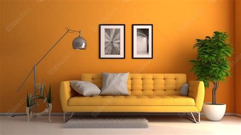 Soothing Green Living Room With A Stylish Sofa Stunning 3d Rendering