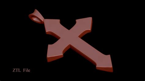 3d Model High Poly Titanium Arrow Shaped Cross Turbosquid 2122578