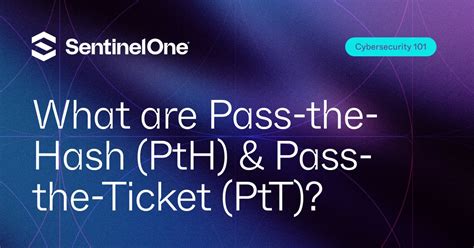 What Are Pass The Hash Pth And Pass The Ticket Ptt