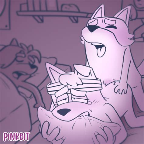 Rule 34 Anal Sex Anthro Bandit Heeler Bedroom Biting Pillow Bluey Series Blush Cub Doggy
