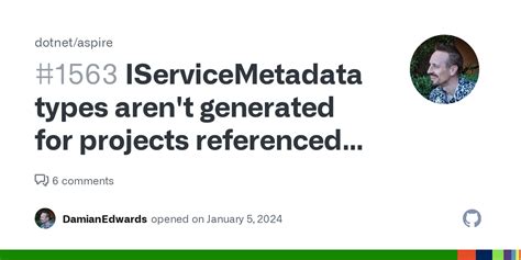 Iservicemetadata Types Arent Generated For Projects Referenced When