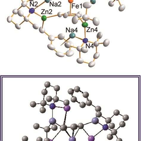 Molecular Structure Of The Tetrazincated Ferrocene Complex