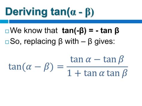 10 2 Sum And Diff Formulas For Tangent Pptx